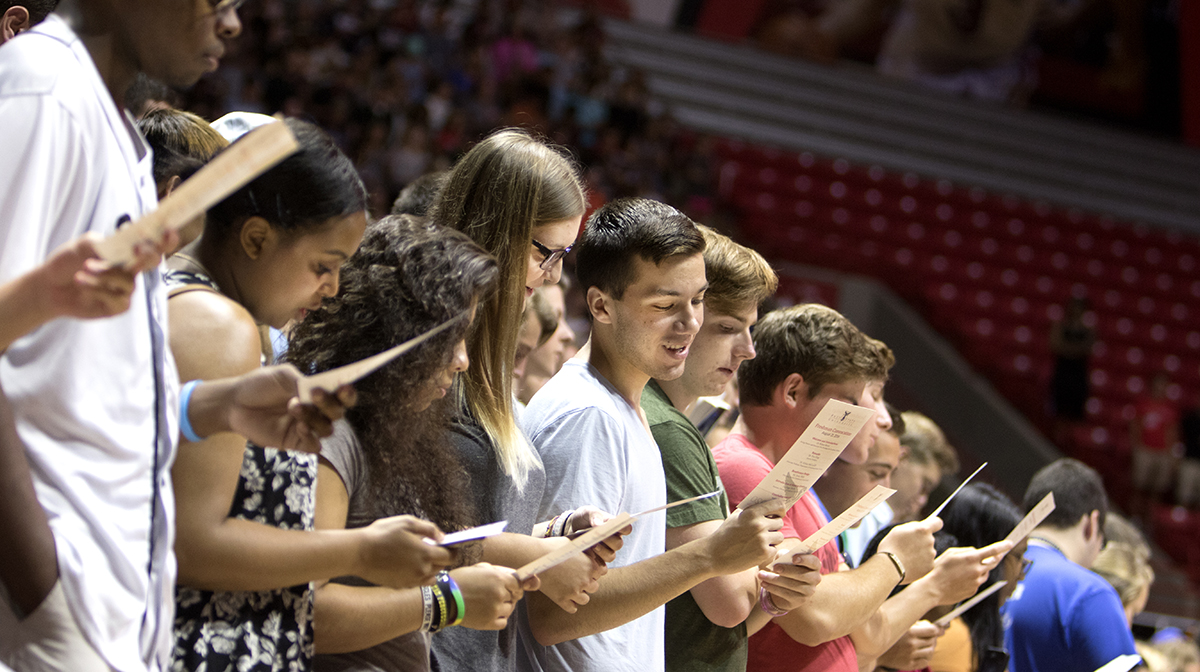 Freshmen start their journey together with convocation, then discuss ...