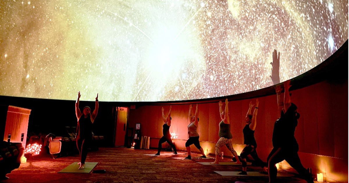 Yoga in the Planetarium | Brown Planetarium | Ball State University ...